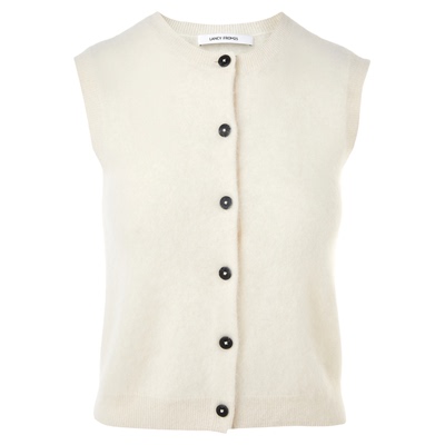 【MONEY HONG】朗姿纯绵羊毛圆领拉毛简约气质马甲2026年春季新款