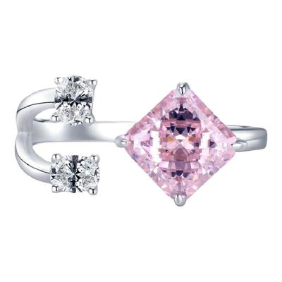 活口欧美个性粉钻戒指小众设计