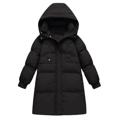 雅鹿通勤中长款可脱帽子90绒