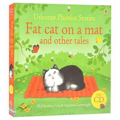 尤斯伯恩自然拼读 reading with phonics 肥猫动物故事Fat Cat On A Mat And Other Tales kids 英文原版进口绘本儿童全英语书