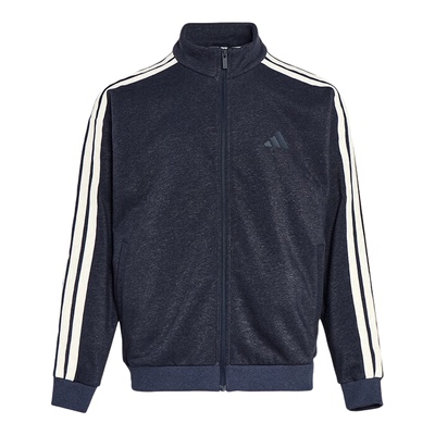 Adidas阿迪达斯仿牛仔运动休闲外套2026春男三条纹夹克KR2487