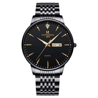 瑞之缘男士手表日历星期显示钢带