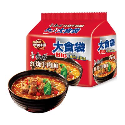 康师傅大食袋方便面145g×5袋