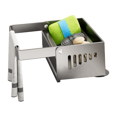 厨房沥水凉毛巾一体式置物架