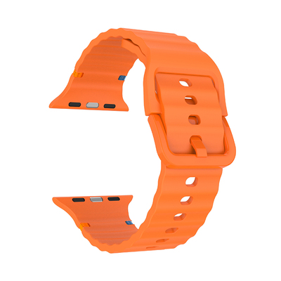 iwatch波浪缝线硅胶运动表带