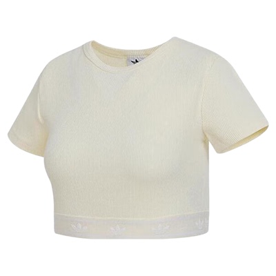 阿迪达斯三叶草女子2025夏新款运动休闲圆领短袖T恤JD0040  0041