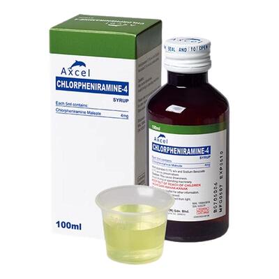 Axcel马来酸氯苯那敏抗敏药水100ml