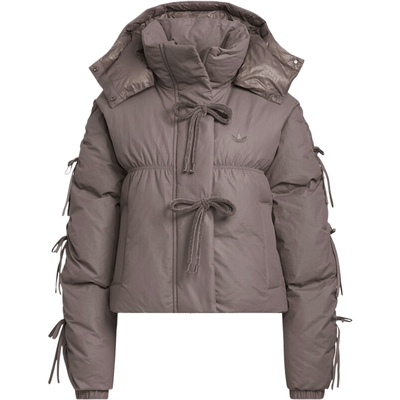 adidas阿迪达斯三叶草女子运动休闲保暖连帽羽绒服外套KC2609