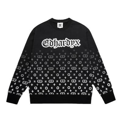 秋季满印渐变老花十字架