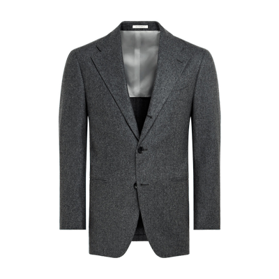 Suitsupply中灰色羊毛法兰绒西服