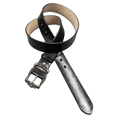 DFDG宫廷复古二层牛皮针扣腰带