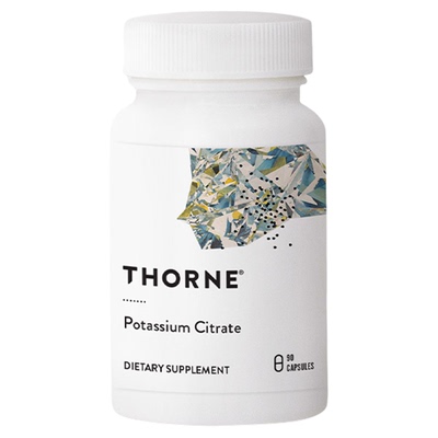 Thorne悦恩美国进口柠檬酸钾胶囊高吸收补钾90粒
