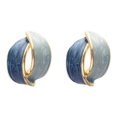 复古港风克莱因高级感蚊香盘耳饰