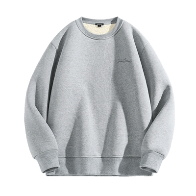 真维斯灰色加绒卫衣男2025加厚