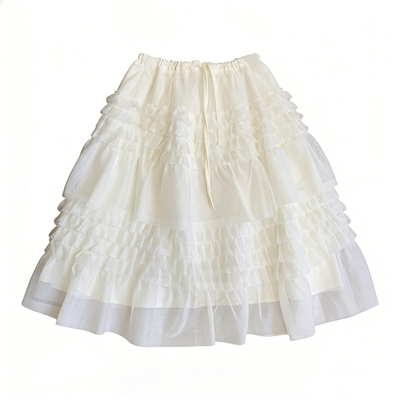 韩系温柔风六分蛋糕半身裙女2026