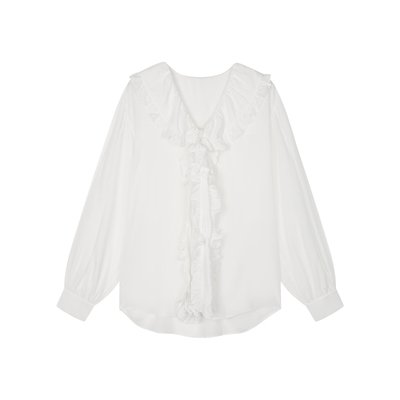 UOOYAA/乌丫荷叶边飘带衬衫