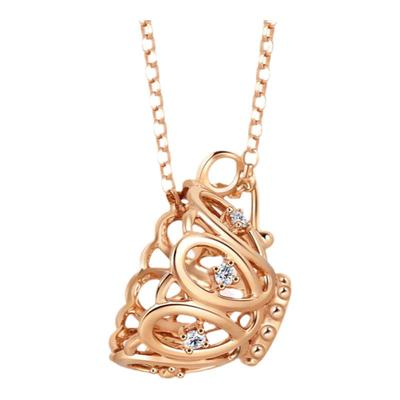 周生生玫瑰金爱情密语钻石项链