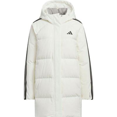 adidas阿迪达斯女子中长款保暖连帽外套百搭运动休闲羽绒服KC2485