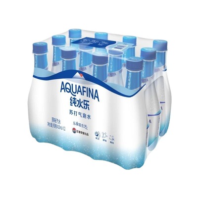 苏打水百事纯水乐苏打气泡水410ml*12/24冰爽畅饮囤货聚会原味