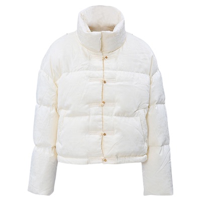 SOMSOM/索玛冬季新款短款羽绒服女新中式盘扣立领外套上衣