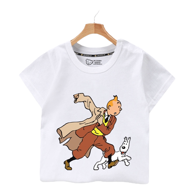 丁丁历险记可爱短袖T恤衫儿童