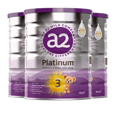 【3罐装】a2奶粉3段紫白金版三段进口婴幼儿儿童奶粉旗舰店正品