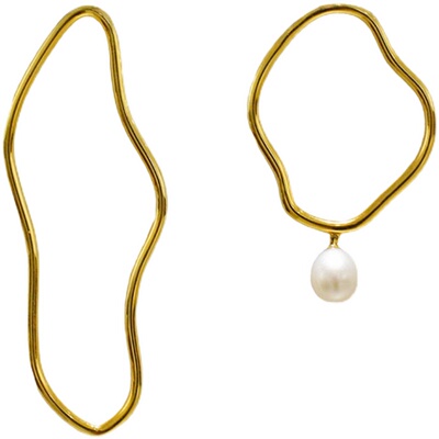 美国unfolds不规则女珍珠耳环