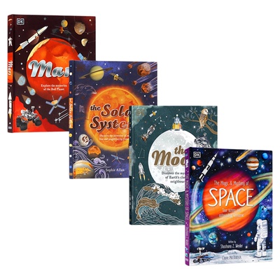 DK 太阳系月亮之书火星太空 英文原版科普绘本 The Solar System 儿童天文宇宙知识百科科普插图书学生课外阅读读物天文爱好者收藏