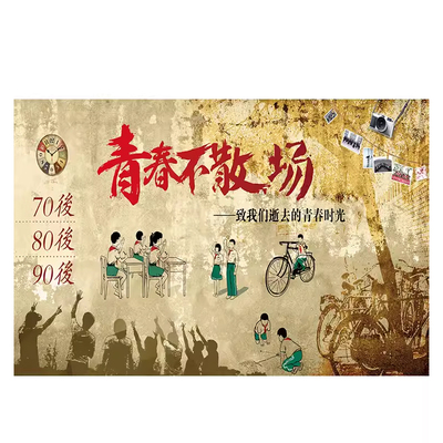 80年代怀旧墙面装饰复古海报墙贴