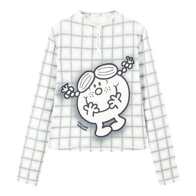 【奇先生妙小姐联名】乐町商场同款半开门襟长袖T恤格纹C2CPF2125