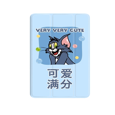 苹果汤姆猫平板卡通风透明保护壳