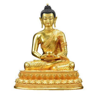 闯隆家用桌面铜器铜鎏金铜像摆件