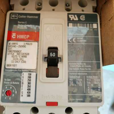 议价正品 卡特拉汉莫 Cutler-Hammer 断路器 HMCP050K2C 50A 600V