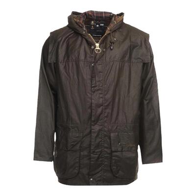 barbour连帽宽松油蜡蜡夹克风衣