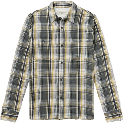 【折扣】Officine Générale春夏男士格纹棉质斜纹布衬衫