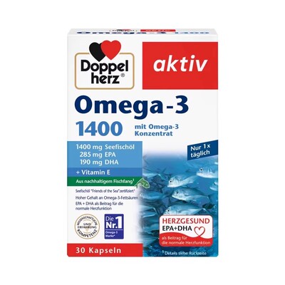 双心鱼油1400mg无腥深海鱼油