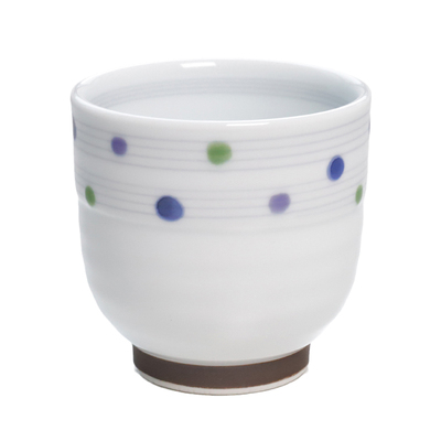 日本彩色糖豆豆温润陶瓷饭碗茶杯