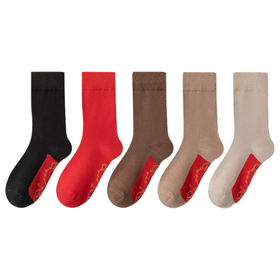 新年鸿运脚踏七星红袜子