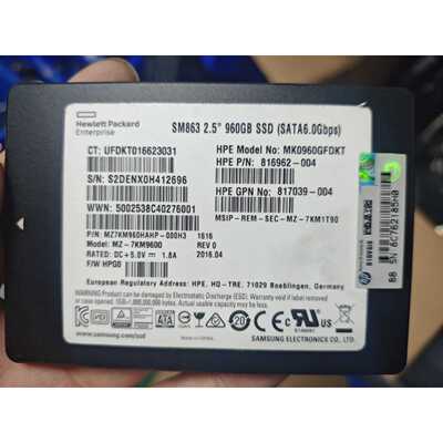 【请询价】HPESM8632.5寸960GSATA6.0G