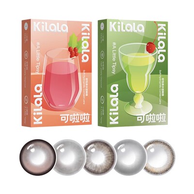 可啦啦无锁边美瞳隐形眼镜半年抛大小直径自然混血清透栗栗奶酒棕