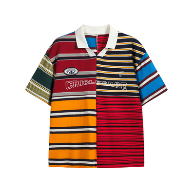 撞色POLO短袖球衣男女同款