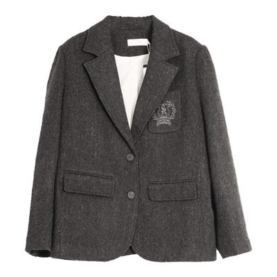 西装外套文艺复古学院中长款外搭