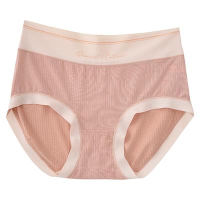 螺纹莫代尔中高腰内裤女