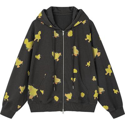 UOOYAA/乌丫“I”鸭连帽卫衣外套