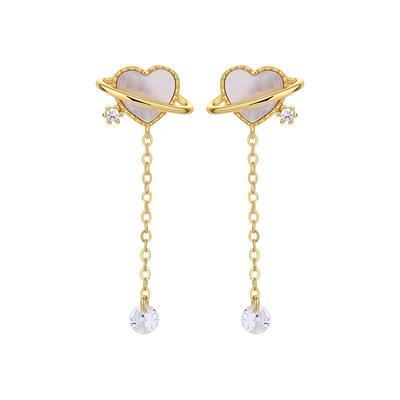 谭松韵同款耳环长款气质爱心耳坠