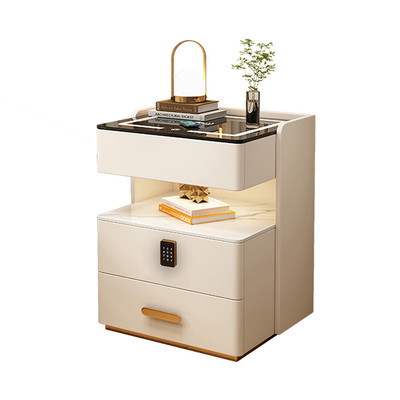 智能床头柜多功能三抽免安装