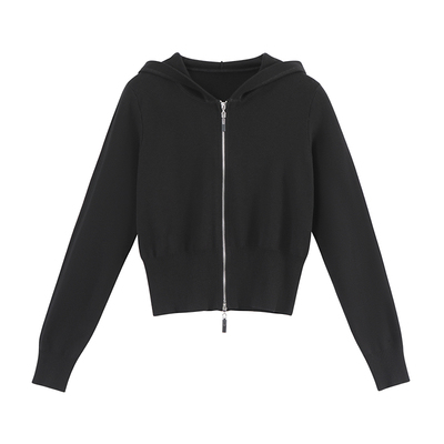 秋季新款高克夫带帽针织开衫