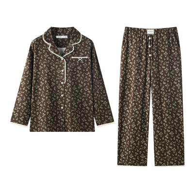 贝妍女士春秋长袖柔软棉慵懒睡衣