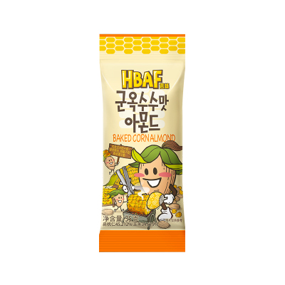 芭蜂HBAF烤玉米味扁桃仁韩国进口