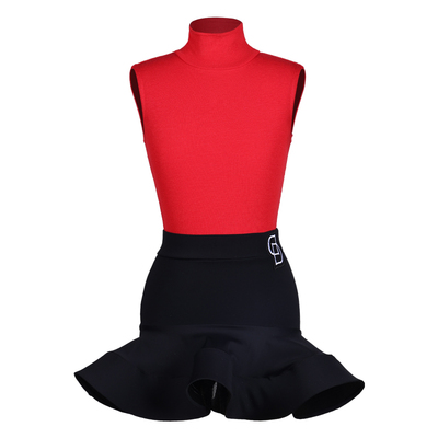 Dancebaby2025新款拉丁舞服女童舞蹈服训练服高领体服练习套装D82